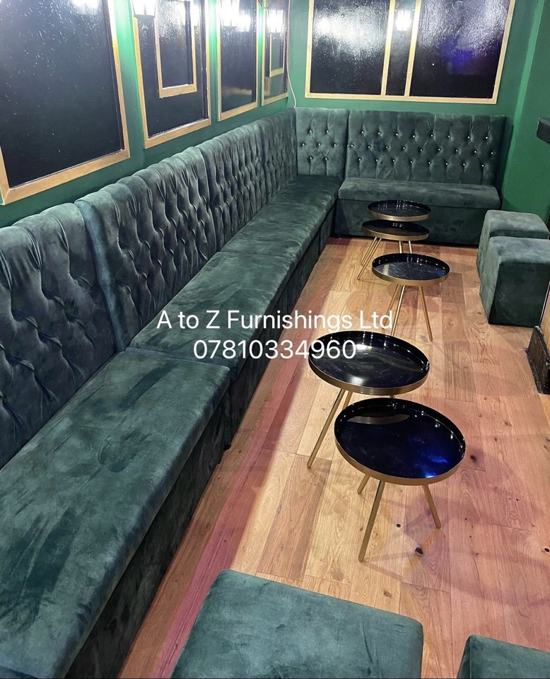 Restaurant Booth Seating Set Banquet Kitchen Bench Storage Corner Sofa ...