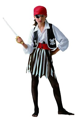 Girls Shipwrecked Pirate Shipmate Caribbean Sea Halloween Fancy Dress ...