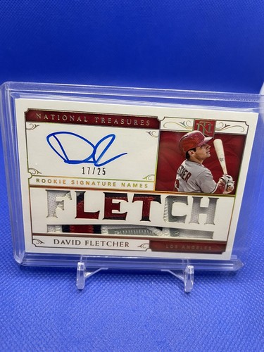 David Fletcher 2019 National Treasures /25 Auto Patch Rookie Signature ...