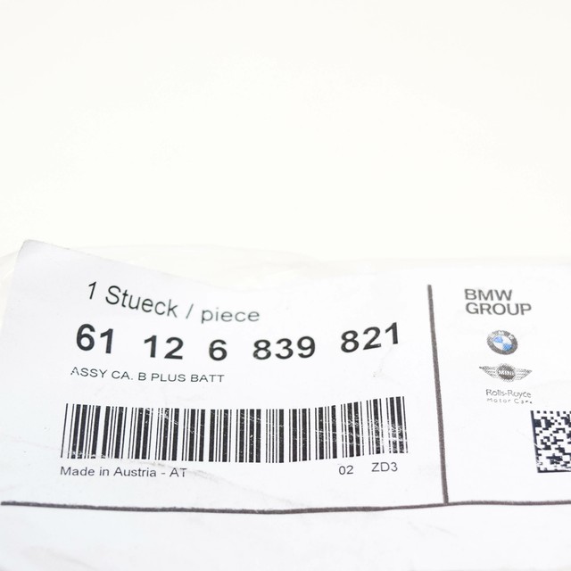 BMW X3 G01 Positive Battery Cable 61126839821 6839821 Genuine for sale ...