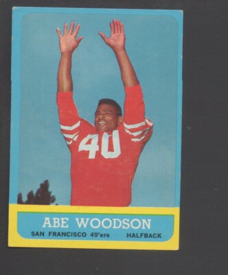 1963 Topps Football Card #141 Abe Woodson-San Francisco 49ers Ex Card ...