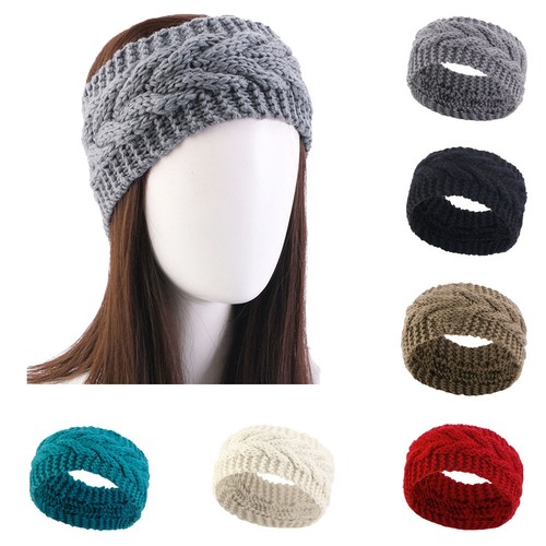 Elastic Women Girls Knitted Headband Sports Hairband Crochet Winter ...