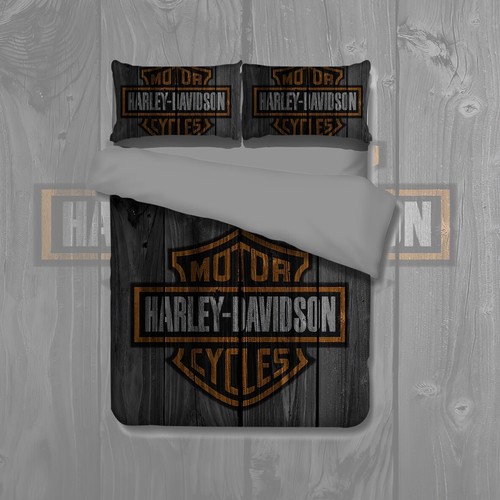 Harley Davidson Quilt/Doona/Duvet Cover Pillowcase Bedding Set | eBay ...