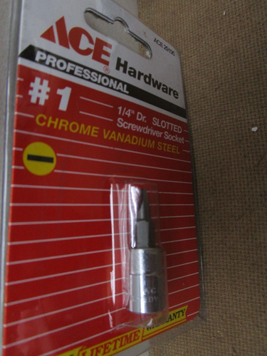 Ace Hardware 1/4" Drive Slotted Screw Driver Socket Lot of 50 Packs of ...