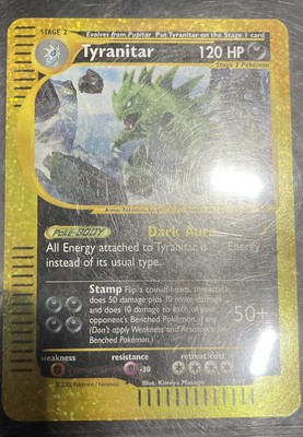 2003 Pokémon TCG Tyranitar 3/12 Oversized Promo BOX Topper Near Mint ...