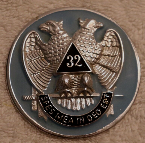 32 spes mea in deo est, my hope is in god masonic vintage emblem badge ...
