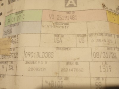 Mack Weather Strip(25191481) | eBay