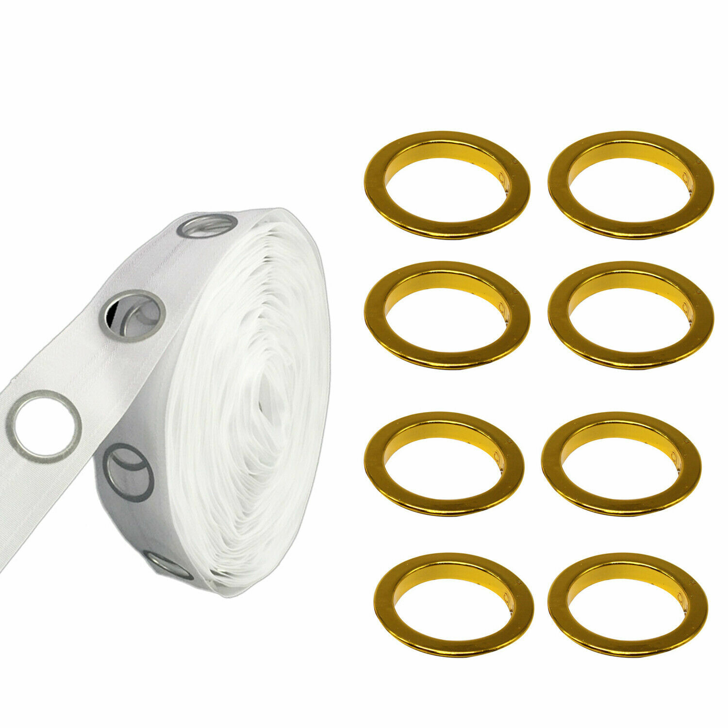 Curtain Header Tape with Eyelet Liner Accessories Sewing Header Rings ...