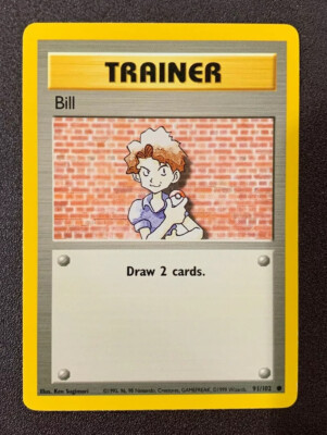 Pokemon Trainer Bill Card 91/102 | eBay