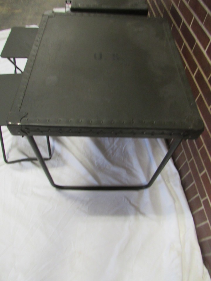 US Military Portable Officer's Field Desk Headquarters Table Trunk With ...