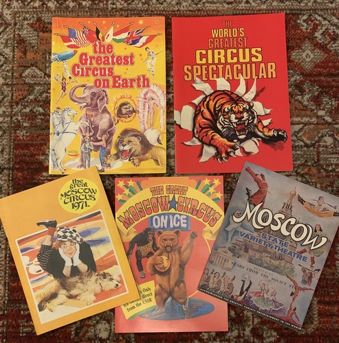 Lot Of 5 Vintage Circus Programs 1962, 71, 77, 83, 85 Moscow ...