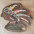 Native American Beaded Tie Rack with Indian Chief Profile | eBay