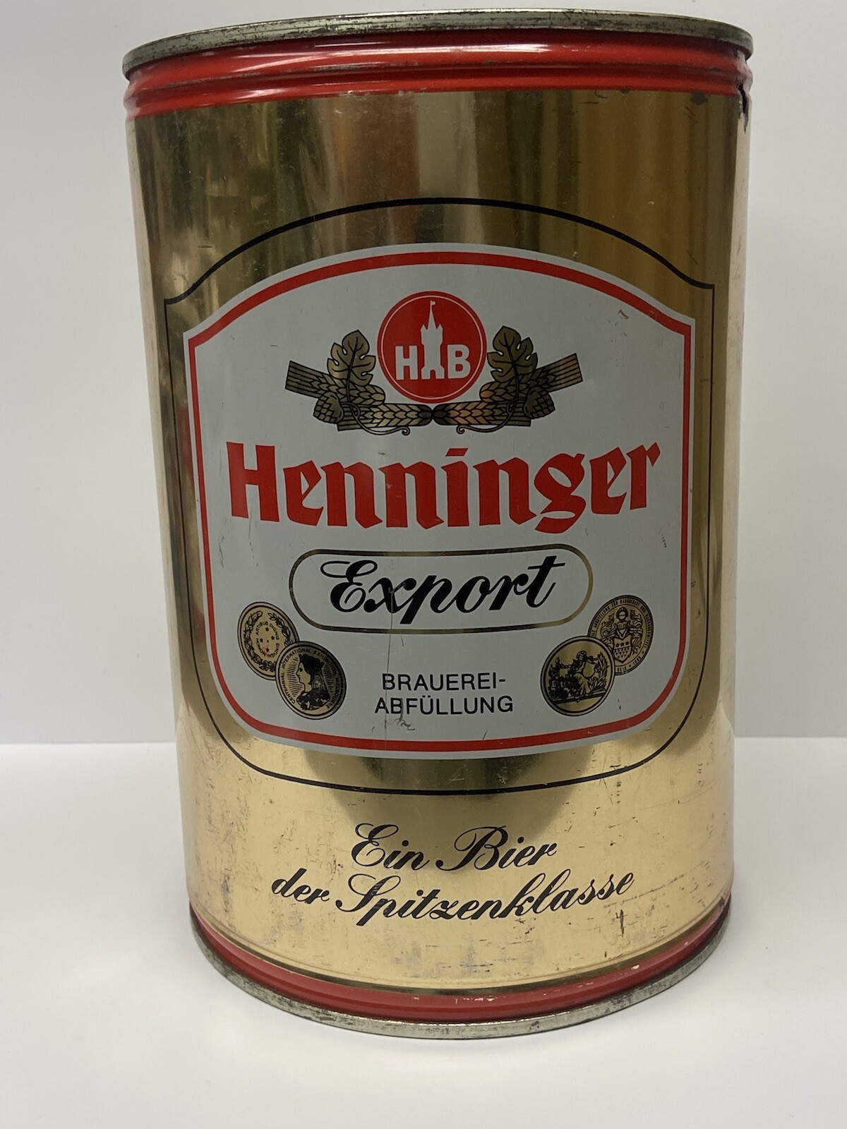 Old Vintage Beer Can Keg HENNINGER EXPORT one gallon West Germany | eBay