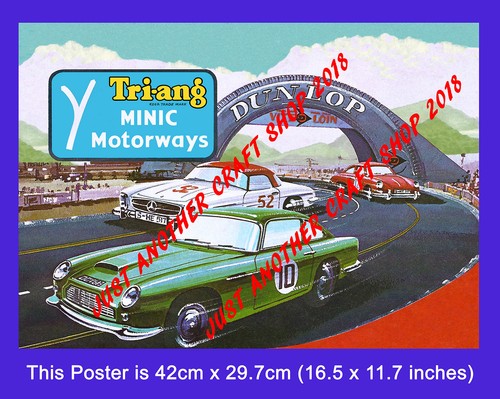 Triang Minic Motorway 1964 A3 Size Poster Shop Display Sign Leaflet ...