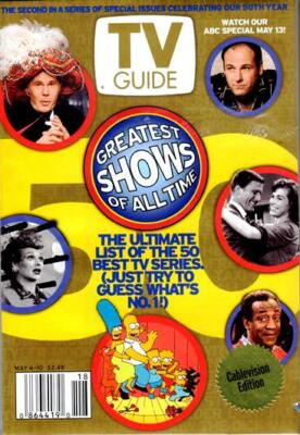 TV GUIDE 2002 - 50 GREATEST SHOWS OF ALL TIME COVER - I LOVE LUCY ...