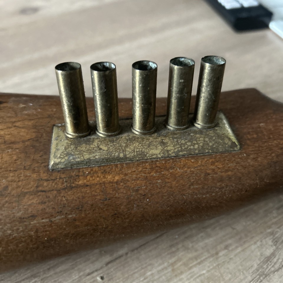 Antique WW1 WW2 Rifle Butt Desk Pen Stand Trench Art Enfield | eBay