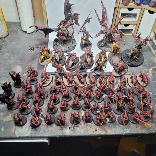 Warhammer 40k/AOS Chaos Deamons Of Khorne Army Complete Well Painted ...