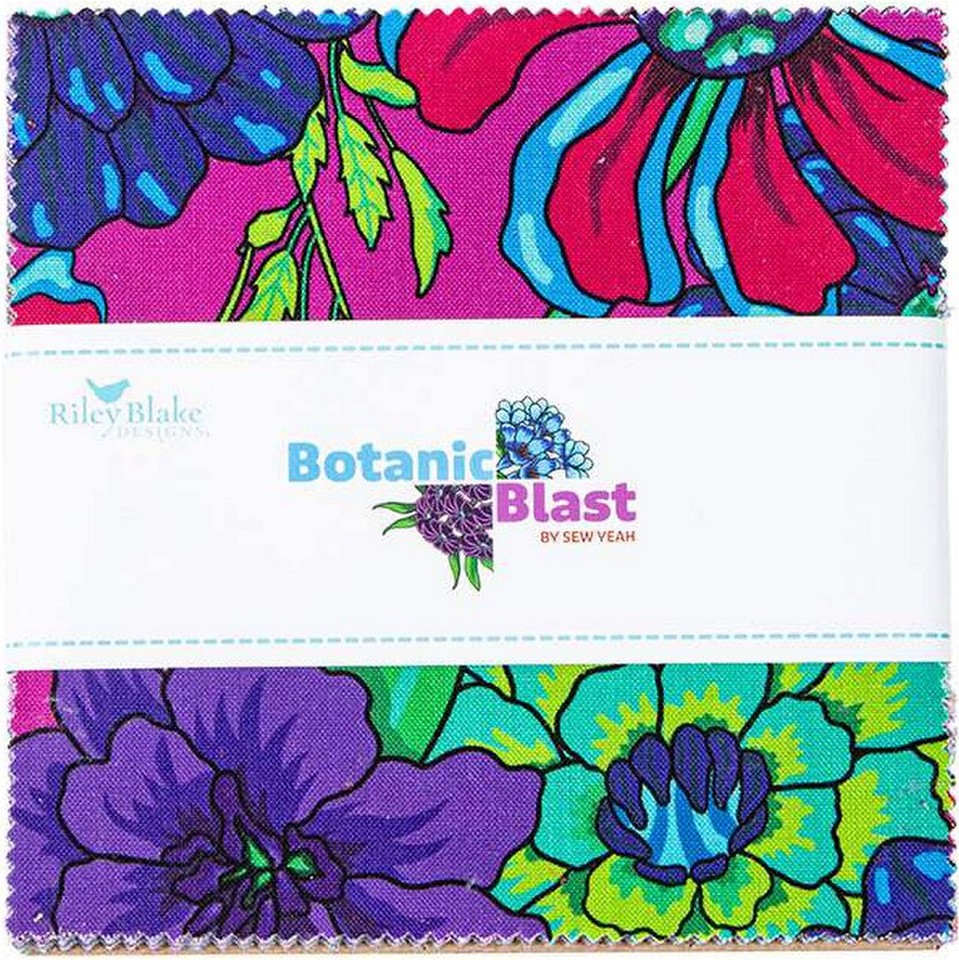 Botanic Blast Riley Blake 5" Stacker 100% Cotton Precut Squares | eBay