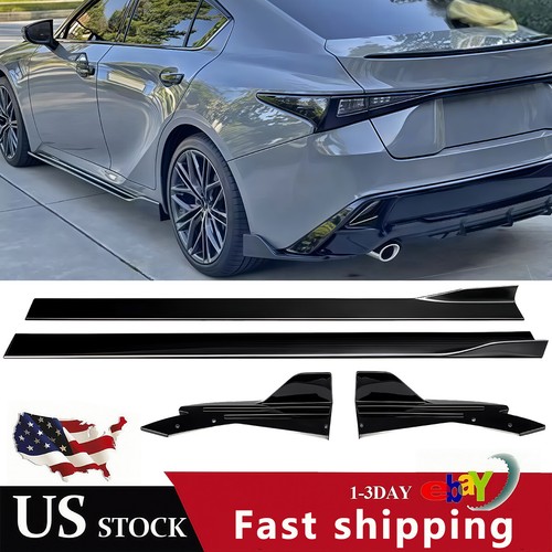 Rear Bumper Lip Spoiler Side Skirt Extension For 21-23 Lexus IS350 F ...