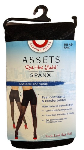 Assets Red Hot Label by Spanx Shaping Tights Black Size 3/C Textured ...