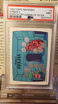 1989 TOPPS NINTENDO SCREEN 9 SCRATCH-OFF LEGEND OF ZELDA #9 PSA 9 Mint ...