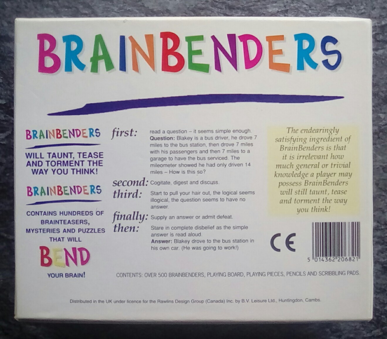 Brainbenders -The Game That Taunts The Way You Think Brain Benders ...