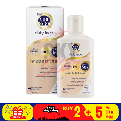 100ml Ego SUNSENSE Daily Face SPF50+ INVISIBLE TINT FINISH Oil - Free ...