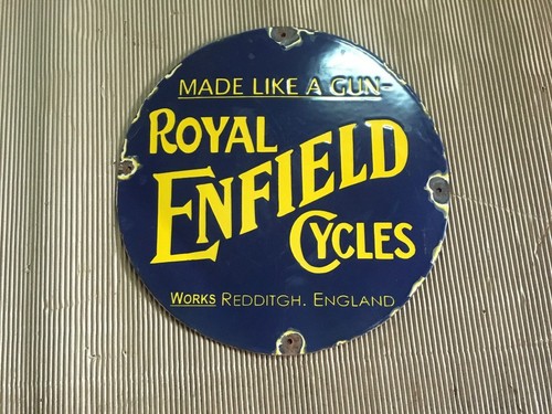 PORCELAIN ROYAL ENFIELD ENAMEL SIGN 30X30 INCHES | eBay