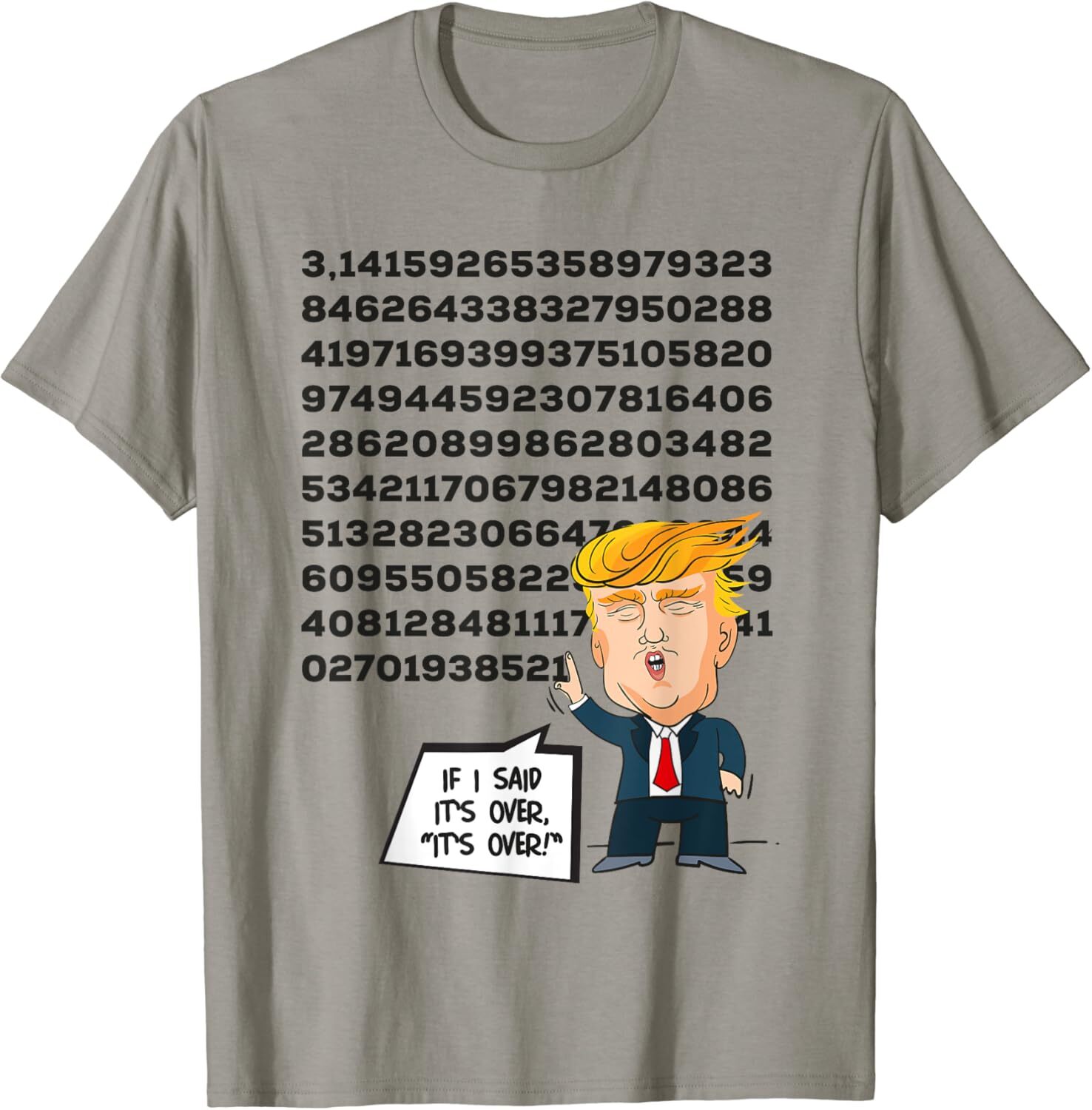 Donald Trump Pi Day funny cartoon tshirt Small, Slate Grey | eBay