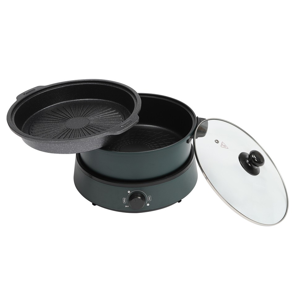 Large Capacity 4.2QT Multi-Cooke Split Electric Hot Pot Non Stick Fry ...