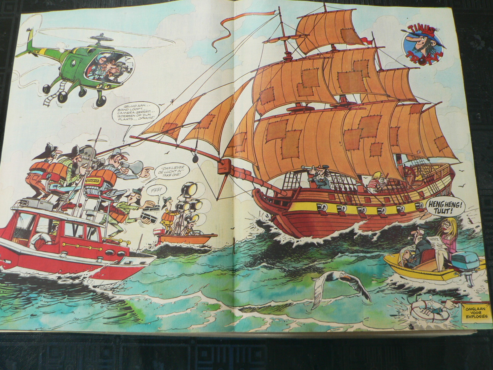 SJORS STRIP COMIC 1974-41 POSTER TINUS TROTYL DAN LIEVER DE LUCHT IN ...