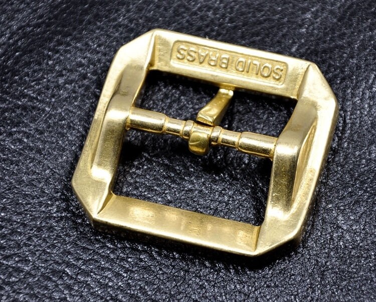 Octagonal Solid Brass Pin Belt Buckle for Men Women Leatherwork craft ...