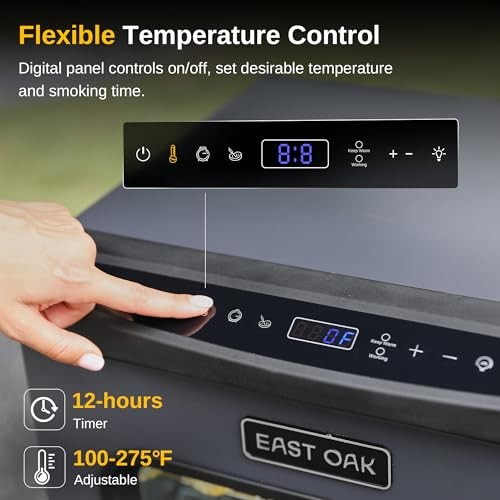 30" Electric Smoker, Outdoor Smoker with 30“ Smoker w/ window, Night ...