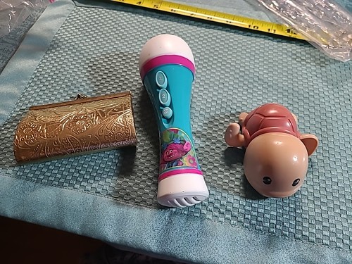 JUNK DRAWER ITEMS; TROLL MICROPHONE, WIND UP TOY, COIN PURSE | eBay