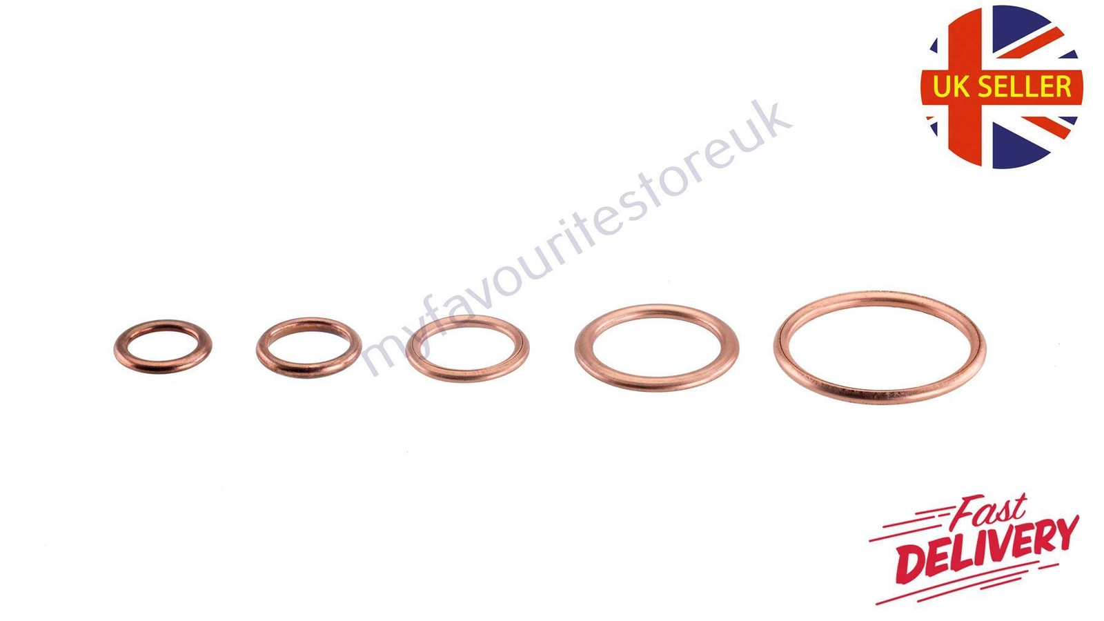 Copper Compression Crush Washers M8, M10, M12, M14, M16, M18, M20 M22 ...