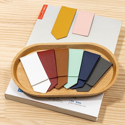 PU Leather Square Label Student Stationery Portable Bookmark For ...