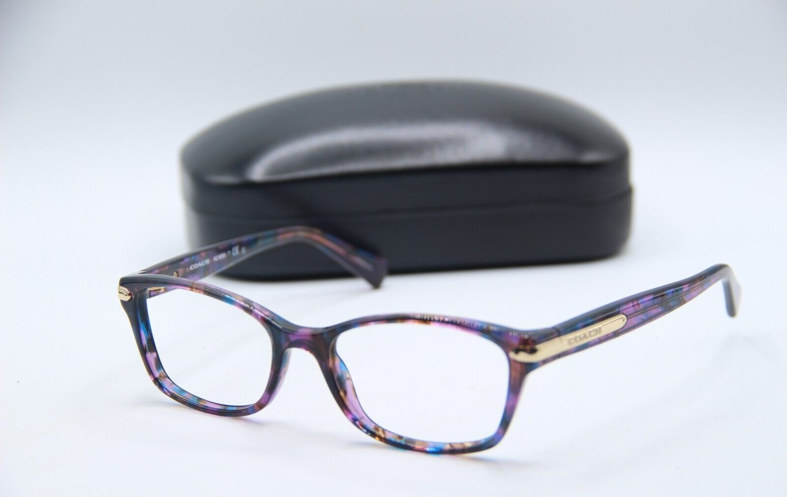 NEW COACH HC 6065 5288 CONFETTI PURPLE BLUE AUTHENTIC EYEGLASSES W/CASE ...