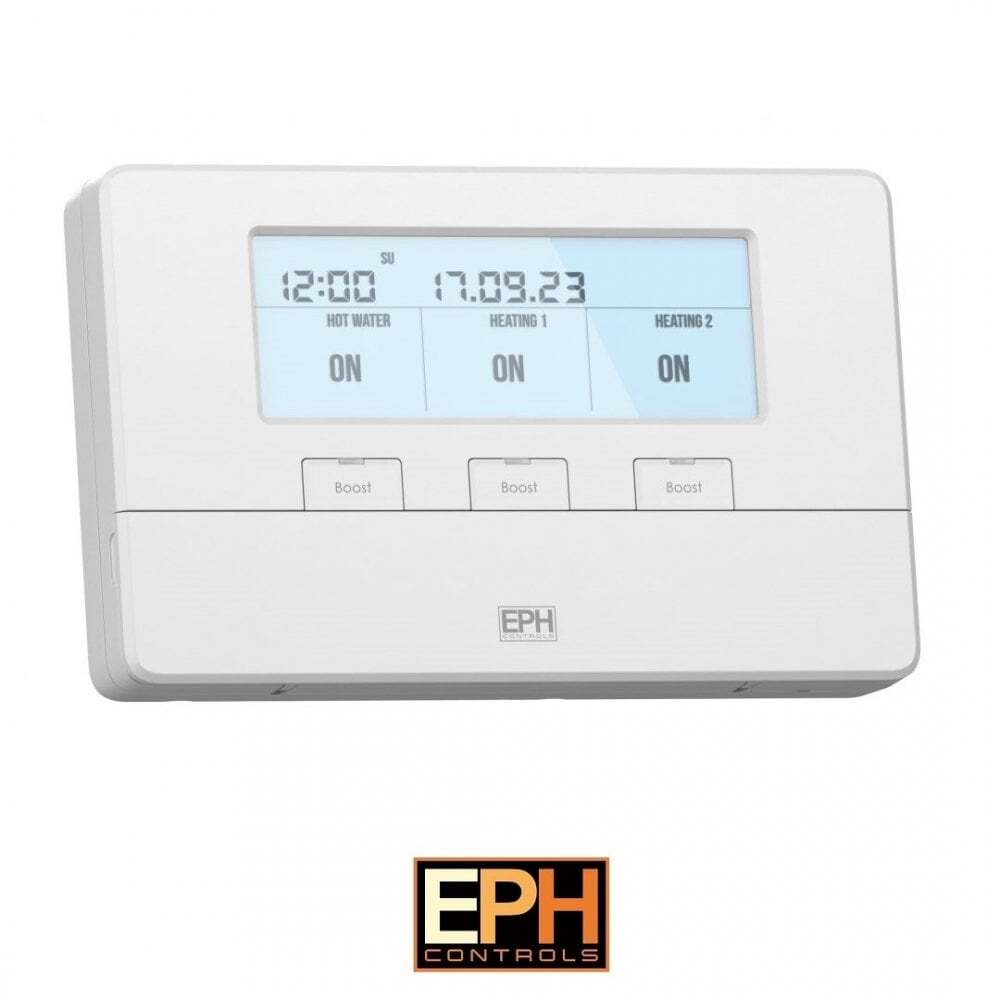 EPH 3 Zone Central Heating & Hot Water Programmer 7 Day, 5/2 Day, 24 ...