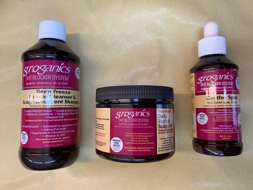 GROGANICS DHT BLOCKER SYSTEM RANGE SHAMPOO, GEL, SCALP DROPS | eBay UK