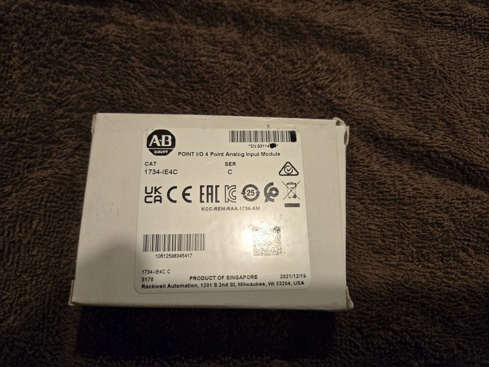 Allen-Bradley 1734-IE4C 4-Channel High Density Current PLC Input Module ...