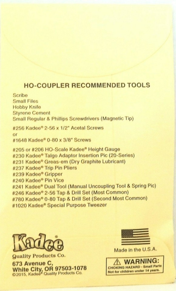 HO Scale Kadee #625 Knuckle Spring for Scale Head Couplers (12) pcs | eBay