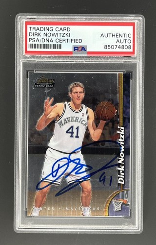 1998 Topps Finest Dirk Nowitzki RC rookie Auto Signed Autograph PSA/DNA ...