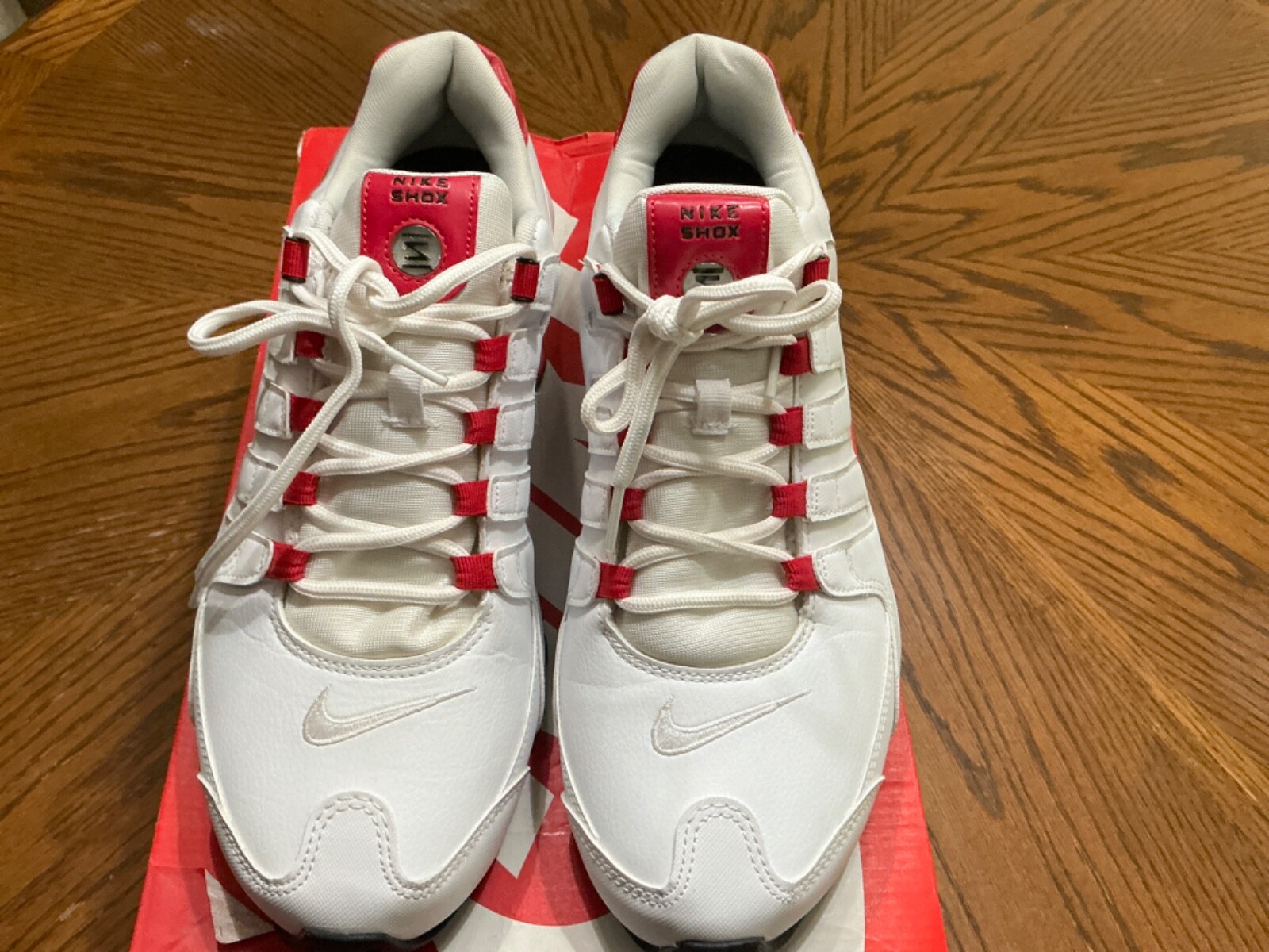 Nike Shox NZ White University Red Running Shoes 37834… - Gem