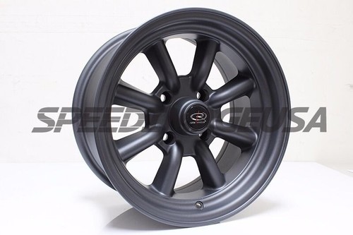 ROTA WHEELS RKR 15X8 +10 4X100 MAG BLACK FITS MIATA E30 CIVIC INTEGRA ...