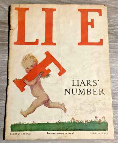 Life Magazine RARE February 23 1922 Charles Dana Gibson Liars Number | eBay
