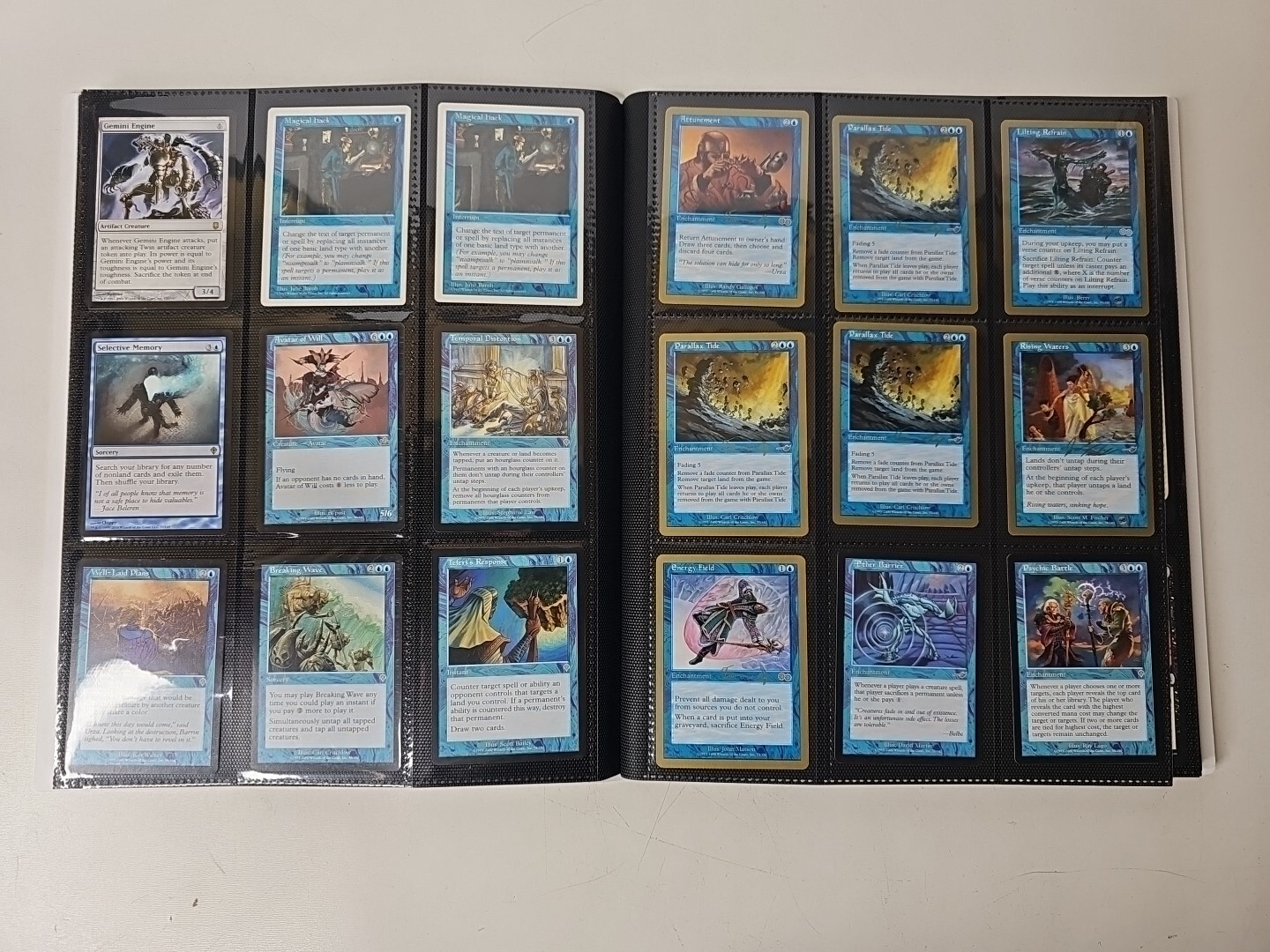 350 RARE MTG CARD LOT in WHITE BCW Folio Binder: Commander Magic The ...