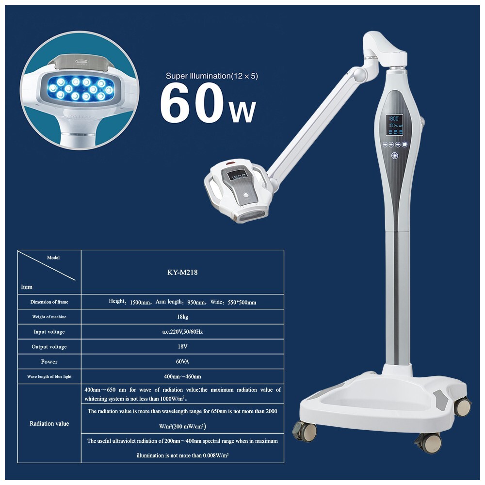 60W Dental LED Bleaching System Teeth Whitening Lamp with Double Screen ...