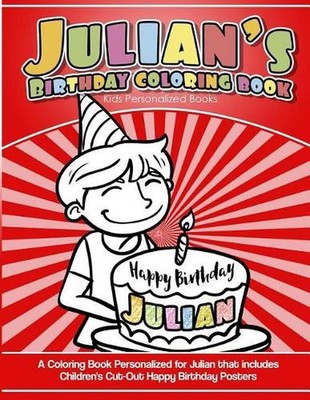 Julian's Birthday Coloring Book Kids Personalized Books: A Coloring ...