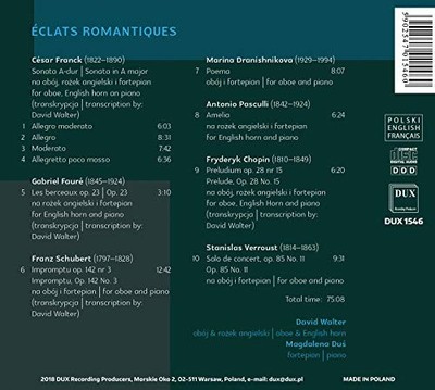 Eclats Romantiques by WALTER,DAVID; MAGDALENA DUS [Audio CD] | eBay ...