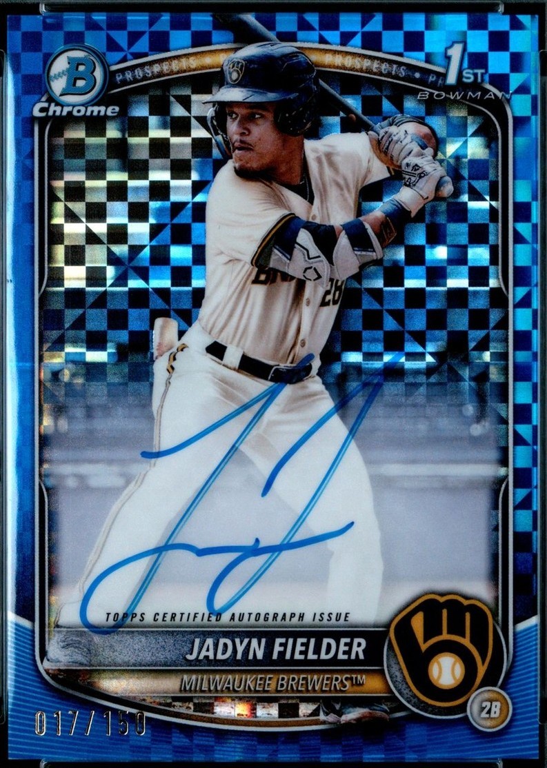 2025 Bowman - Chrome Prospect Autographs Jadyn Fielder #CPA-JF Blue X ...